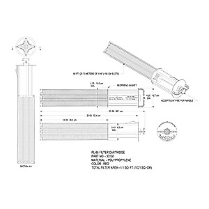 Polylok PL-68 Effluent Filter & Housing (Baffle/Tee)