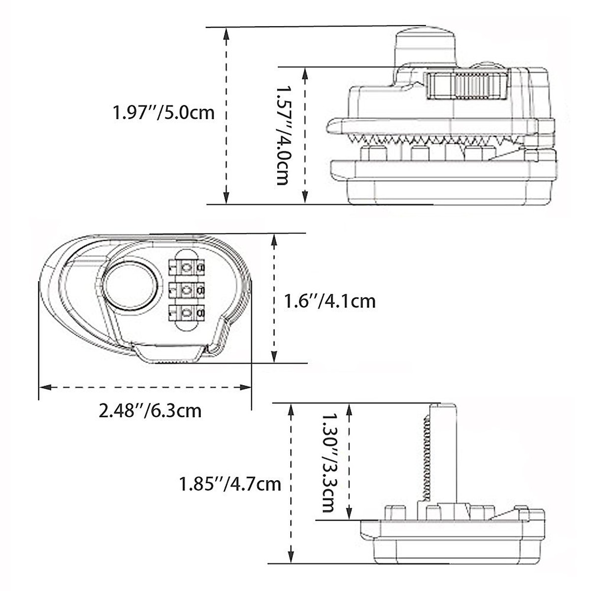 RioRand Trigger Lock 3 Digit Combination Gun Lock Gun Trigger Lock Accessories (5PCS)