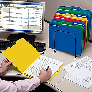 Smead Poly File Folder, 1/3-Cut Tab, Letter Size, Yellow, 24 Per Box (10504)