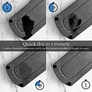 TWINKLE MOMENT 2pcs Instant Dry Sink Caddy Organizer, Fast Drying Sponge & Soap Dispenser Holder for Kitchen & Bathroom Countertop, Stainless Steel Feet, and Non-Slip Bottom (Dark Gray)