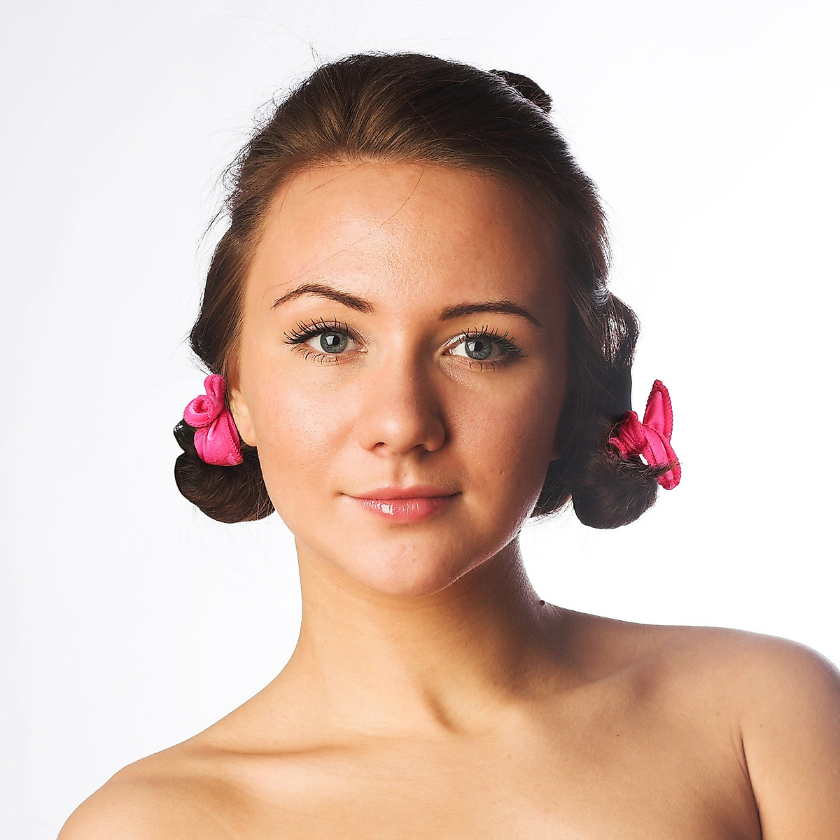 Bememo 40 Pieces Hair Rollers Soft Sleep Foam Tousle Curlers Rag Curlers for Hair Styling Tools Heatless Pillow Sponge to Sleep in DIY Tousle Curler Rollers Sponge(Dot,Color Set 1)