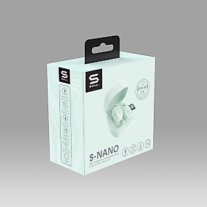 SOUL New S-Nano True Wireless Earbuds - in Ear Headphones, Ultra Portable, Bluetooth, IPX5 Waterproof Transparency Mode - Frost