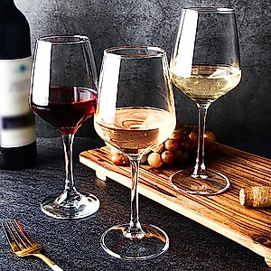 UMEIED 12oz Red Wine Glasses Set of 12, Long Stemmed Durable Crystal Clear Wine Glasses, Premium Wine Glasses, Perfect for Wine Tasting, Wedding, Party and Home