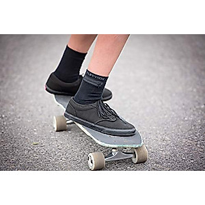 Flippysox Premium Socks with Patented Zipper Wallet - Comfortable Cotton Polyester Blend, Ethically Sourced, Ideal for Active People, Travelers, Concertgoers, Runners, Hikers, Bikers - Black Socks