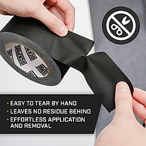 Lockport Black Gaffers Tape 3 Pack – 90 Feet x 2 Inches – Waterproof, No Residue, Non-Reflective, Easy Tear, Matte Gaffer Stage Tape – Gaff Cloth Tape for Photography, Filming Backdrop, Production