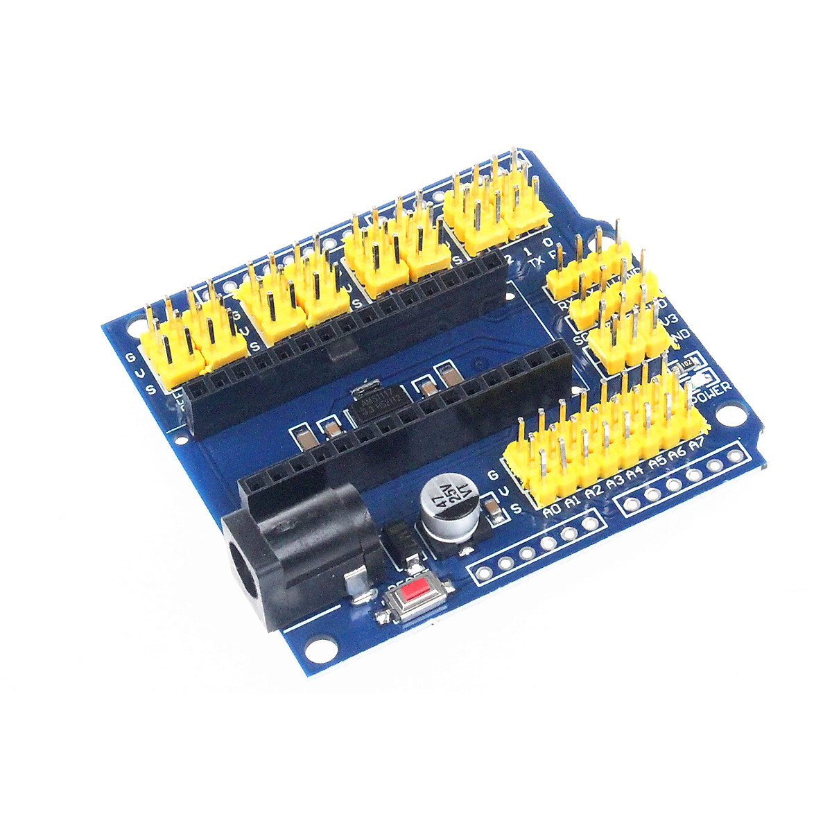 NOYITO I O Expansion Sensor Shield Module for UNO R3 Nano V3.0 Nano Pro - Color Version