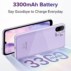 Unlocked Smartphones, Ulefone Note 6T 4G Dual SIM Phone, Android 12 OS 3GB+64GB ROM Cell Phones Unlocked, 6.1" HD+, 13MP+5MP, Triple Card Slots, Face Unlocked, 3300mAh, T-Mobile Unlocked Phone - Black