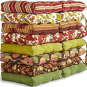 Greendale Home Fashions Outdoor Seat/Back Chair Cushion, Kinnabari