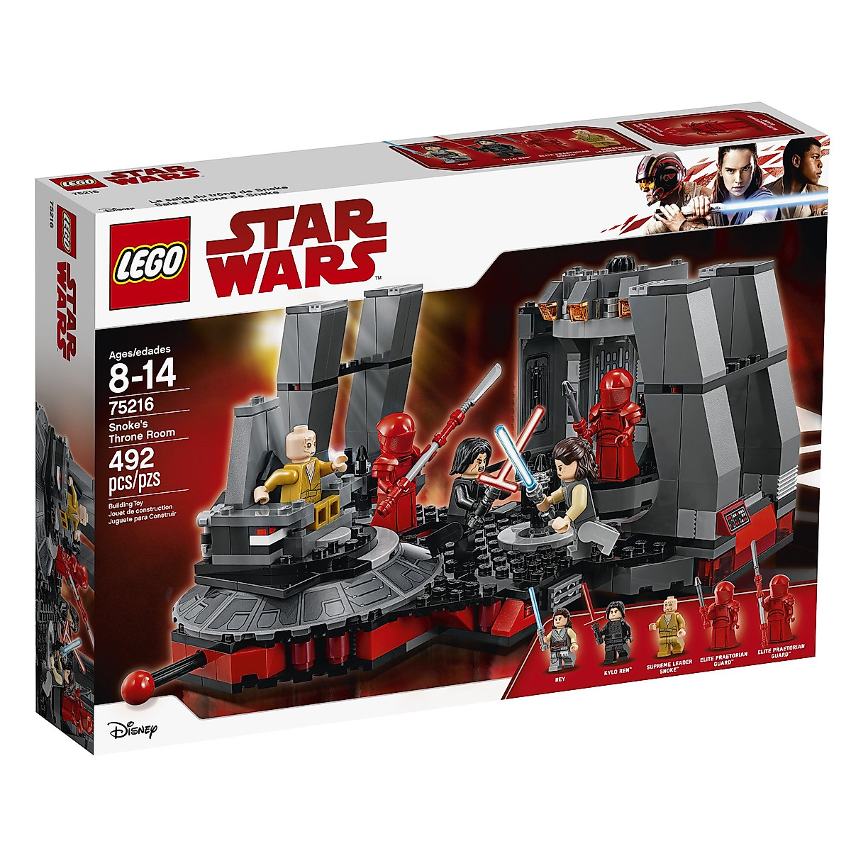 LEGO Star Wars 75216 Snoke's Throne Room Building Kit (492 Pieces)
