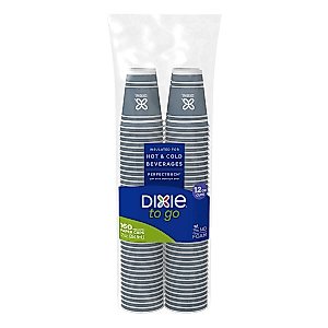 Dixie Perfect Touch Insulated Paper Cups - 160 Count, 12 oz (Pack of 3)