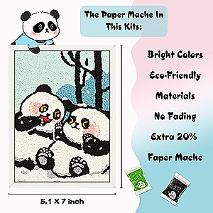 Mcsalay Paper Mache Painting Kits for Kids Ages 8-12, Easy Paint with Numbers DIY Paper Mache Painting Kits for Home Wall Decor