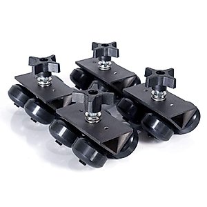 SolidTrax Universal Track Dolly DIY Wheels - Set of 4 - Works with Modus System