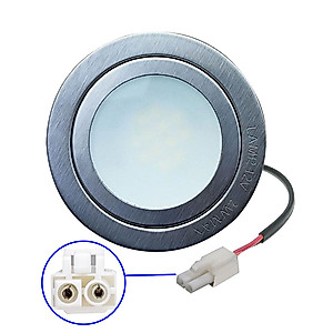 LIDESENMO 2-Pack Cooker Hood Light Bulb 2W LED 12V AC DC 20W Halogen Light Bulb Equivalent for 60mm Hole Frosted Glass Cover Smoke Exhauster Ventilator Lighting Bulb (Natural White 4000K)