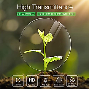 Missfive Premium Aluminum Progressive Multifocus Reading Glasses Men Blue Light Blocking, No-Line Spring Hinge Rimless Office Multifocal Metal Readers, Workspace for Mid-Near Range(3.0x, Gunmetal)