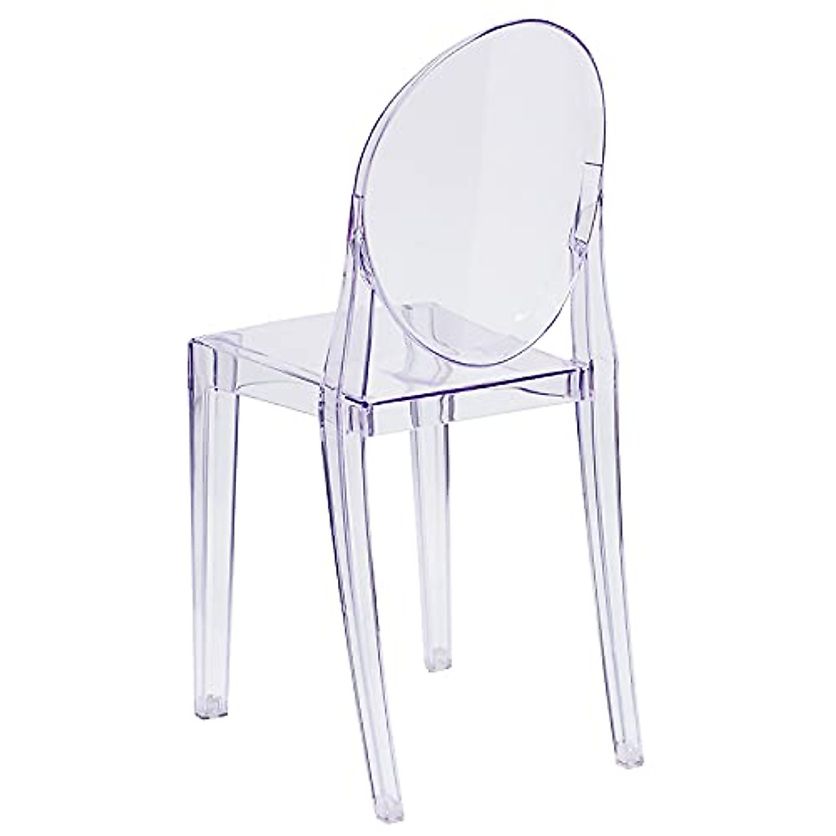 Flash Furniture 4 Pack Ghost Side Chair in Transparent Crystal