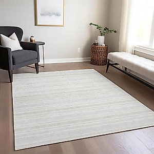 Addison Rugs Chantille ACN531 Ivory 9' x 12 Indoor Outdoor Area Rug, Stain Resistant, Machine Washable, Non Shedding, Bedroom, Living Room, Dining Room, Kitchen Rug