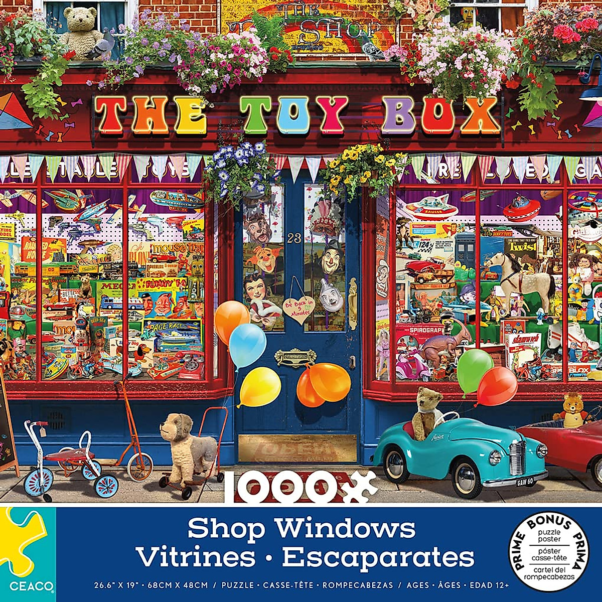 Ceaco - Shop Windows - Toy Box - 1000 Piece Jigsaw Puzzle, 26.6 x 19