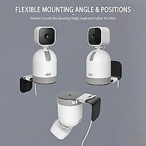 PUUUCI Wall Mount for Blink Mini Pan-Tilt Camera - Blink Mini Pan-Tilt Camera Black Stainless Steel Wall Mount Bracket/Holder for Home/Apartment/Office Indoor (1-Pack)