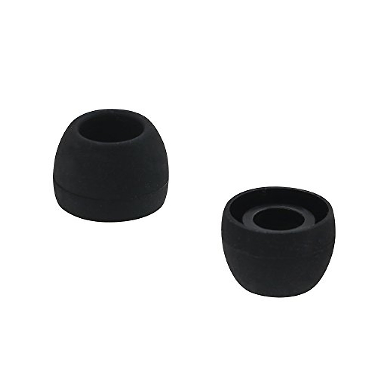 ALXCD Ear Tips for Powerbeats2 Powerbeats 3 Headphone, SML 3 Sizes 3 Pair Silicone Replacement Earbud Tips & 1 Pair Double Flange Ear Tip Cushion, Fit for Beats Powerbeats2 Pb3[4 Pair](Black)