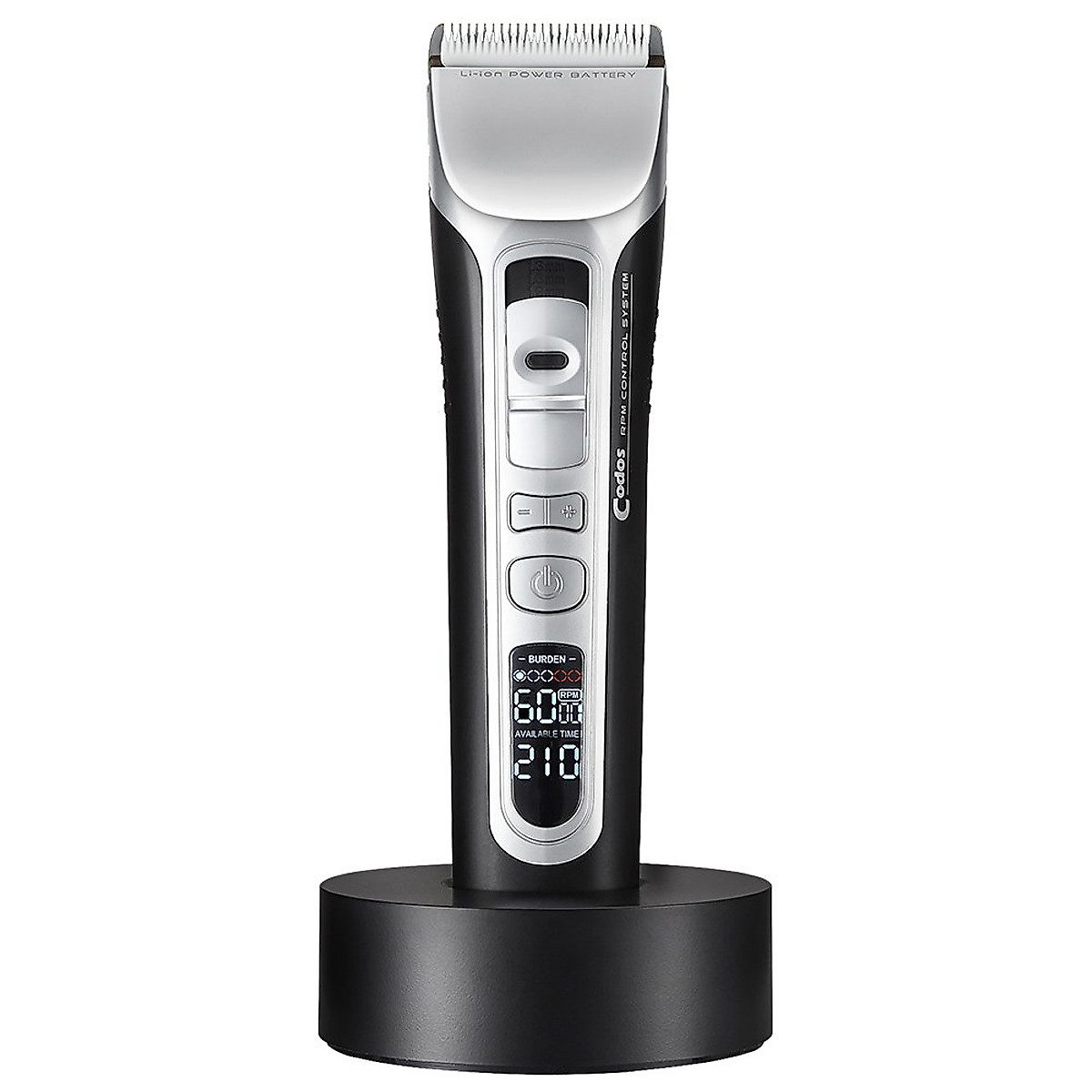 Man’s Intelligence Cordless Hair Clippers Hair Cutting Machine with LCD Display(Black)