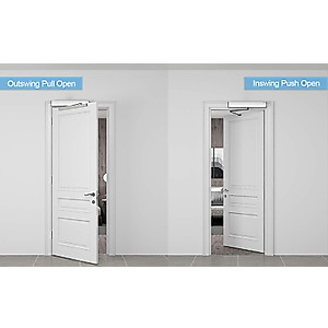 Olideauto Swing Opening Door Electric,Door Closer Automatic Residential Swing Open with 2PCS Exit Buttons and 1PCS 880lbs Stainless Steel Electric Lock