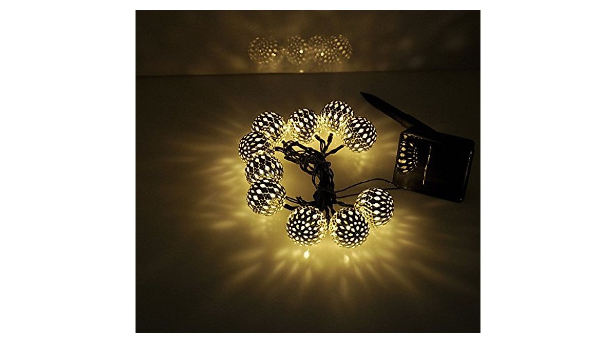 Modern Home Solar LED String Lights - Moroccan Globe Lanterns