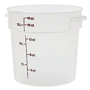 Cambro RFS18PP190 Storage Container round 18 qt. translucent - Case of 6