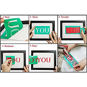 JAJADO Kitchen Farmhouse Silk Screen Stencils Reusable Adhesive Stencil Kitchen Sign Mesh Transfer Screen Print Stencils for Wood, Fabric, Pillow, Chalkboard, Wall Home Decor DIY Craft Project