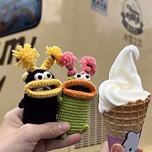 OVNMFH Handmade Crochet Key Case/Holder, Cute Crochet Sausage Mouth Car Key Case, Hand Knitting Yarn Crochet Key Case, Unique (15)