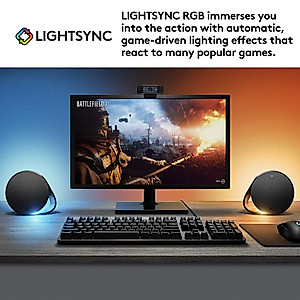 Logitech G560 LIGHTSYNC PC Gaming Speakers with Game Driven RGB Lighting Bundle with Logitech G502 Hero High Performance Gaming Mouse