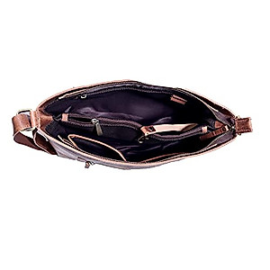 Concealed Carry Delaney Distressed Leather Crossbody Bags for Women-Vintage Leather Multi Pocket Shoulder Sling Womens Purses and Handbags by Vintage Couture