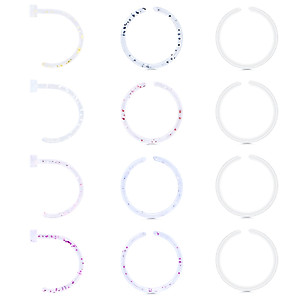 D.Bella Clear Nose Rings for Work Flexible Bioflex Plastic Nose Retainer 20G Clear Nose Rings Hoop for Work Surgery Bioflex Plastic Nose Piercing Retainer