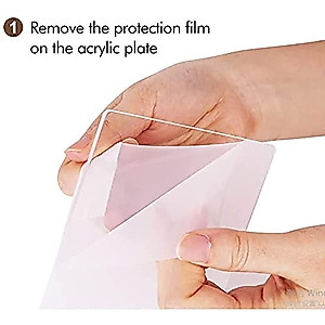 MEISHIDA Clear Acrylic Shelf, Set of 2 Invisible Wall Shelves Wall Mounted Display Shelf, Floating Shelves for Bathroom, Bedroom, Living Room, Kitchen, Office