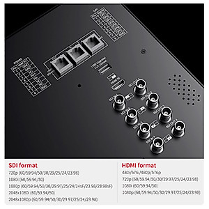 SEETEC ATEM156S-CO 15.6 inch Multi-Camera Broadcast Monitor,Real-time multiview Monitoring 4X3G-SDI NI/Out HDMI Full HD 1920x1080 with Portable Aluminum case