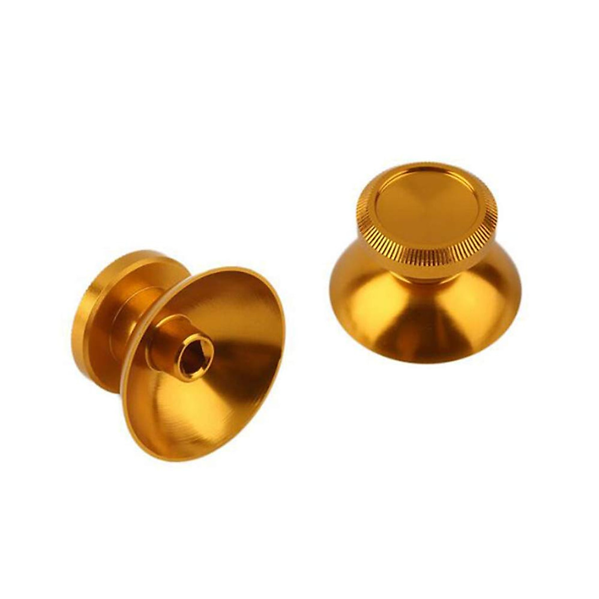 Metal Analog Joystick Thumb Sticks Cap Grips Cover for Xbox360 Controller (Gold)