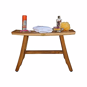 EcoDecors Satori Shower Bench, Natural, 28Lx12Wx18.5T