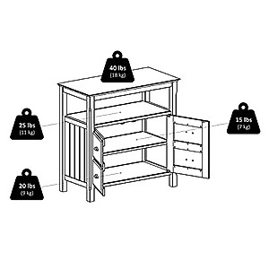 Winsome Wood Timber Buffet, Black