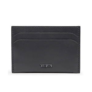 TUMI - Nassau Money Clip Card Case Wallet - Slim Card Holder Wallet for Men & Women - Nappa Leather Material - Black Smooth