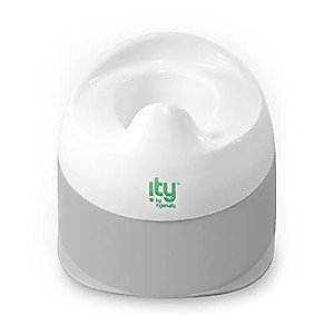 ity by Ingenuity Ready Set Go Potty, Removable Bowl, Non-Skid Bottom, Wide Stable Base, Age 18 Months & Up, White & Grey