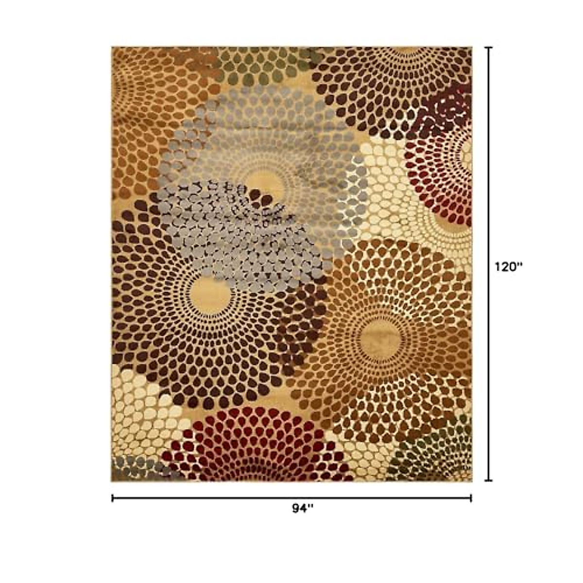 Unique Loom Barista Collection Area Rug - Java (7' 10" x 10' Rectangle, Beige/ Black)
