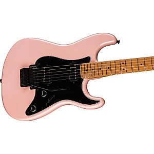 Squier Contemporary Stratocaster HH Floyd Rose Electric Guitar, with 2-Year Warranty, Shell Pink Pearl, Roasted Maple Fingerboard