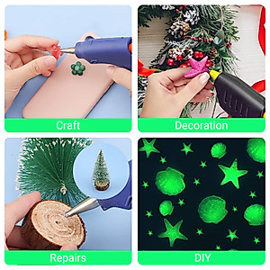 ENPOINT Glow in The Dark Hot Glue Sticks, 36 Pack Hot Melt Glue Sticks, Adhesive Glue Sticks for Crafting, Christmas Decoration, Art, DIY, Full Size 4" Long x 0.43" Dia for Low and High Temp