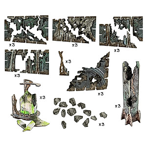 Battle Systems - Modular Tabletop 3D Gaming Sci-Fi Terrain - Perfect for 28mm-35mm Miniatures and Figures - No Painting Required - Science Fiction Aliens 40K Wargame