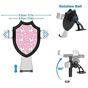 Rainbow Unicorn Car Phone Holder Mount Universal Cellphone Vent Clamp for Dashboard Windshield Stand