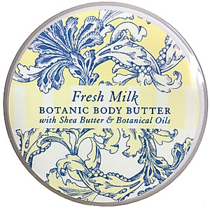 Greenwich Bay Fresh Milk Body Care Spa Quartet - Hand Soap, Lotion, Body Butter, and Soap Bar Square - Luxurious Shea Butter Body Care in Captivating Botanical Scents