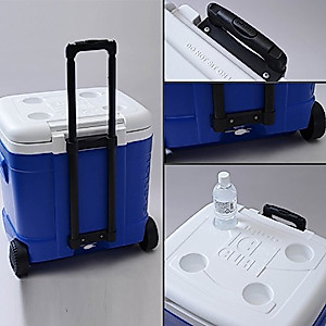 Igloo Ice Cube 60 Quart Roller Cooler , Ocean Blue