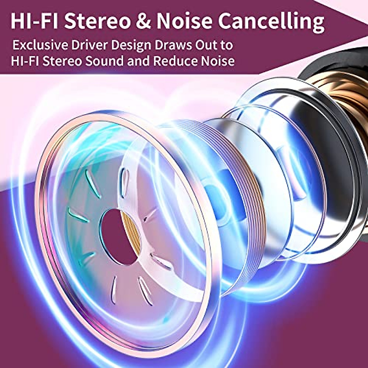 Retractable Bluetooth Headphones Neckband, Headset Wireless with High Volume Earbuds Call Sweatproof Vibrate Alert Earphones with Mic Work with iPhone, iPad, Samsung, Android (PK)