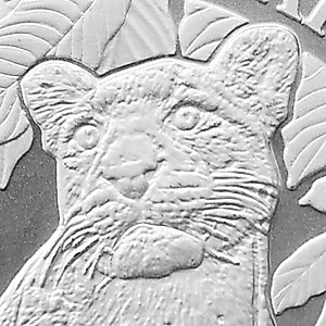 2023 1 oz Cambodian Silver Cambodia Wildlife: Clouded Leopard Coin (in Capsule) with Certificate of Authenticity 3000 Riels BU