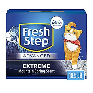 Fresh Step Advanced Extreme Clumping Cat Litter with Odor Control - Mountain Spring Scent, 18.5 lb (Package May Vary)