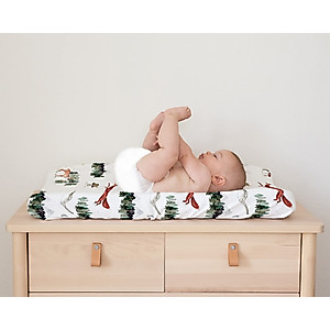 Baby Changing Pad Cover 2-Pack for Boys, Girls (Woodland Forest Animals) - Premium Fitted Sheets Baby Diaper Changing Table Cover - Buttery Soft Cotton Blend